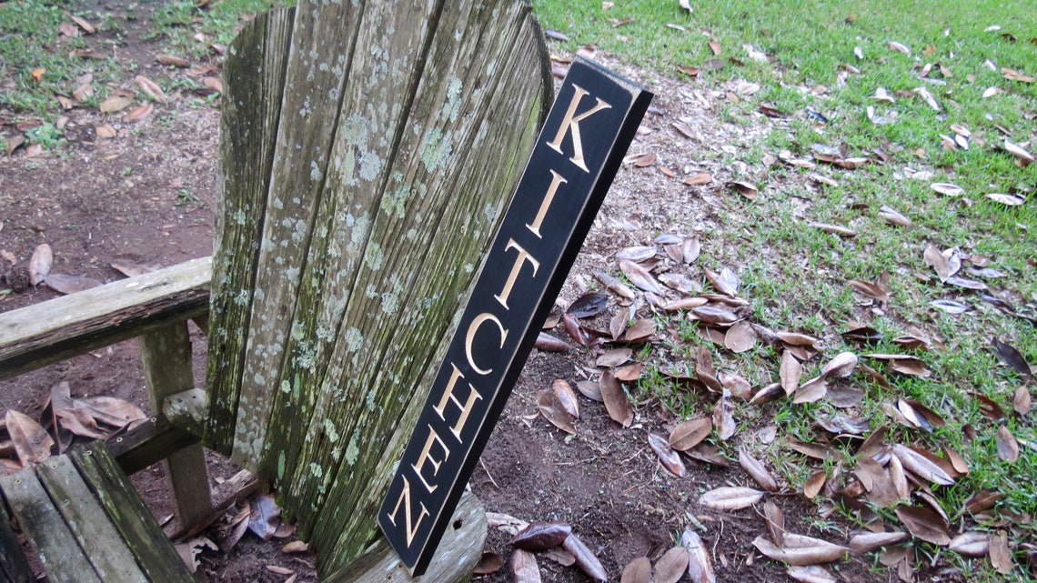 Vertical Kitchen Sign Lightly Distressed - Etsy