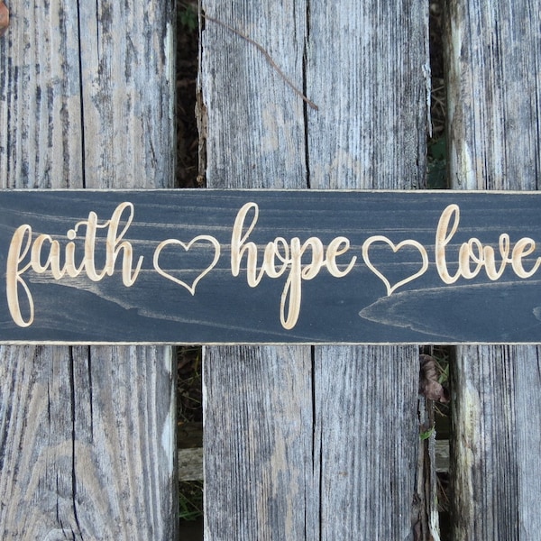 Faith Hope Love Sign - Etsy