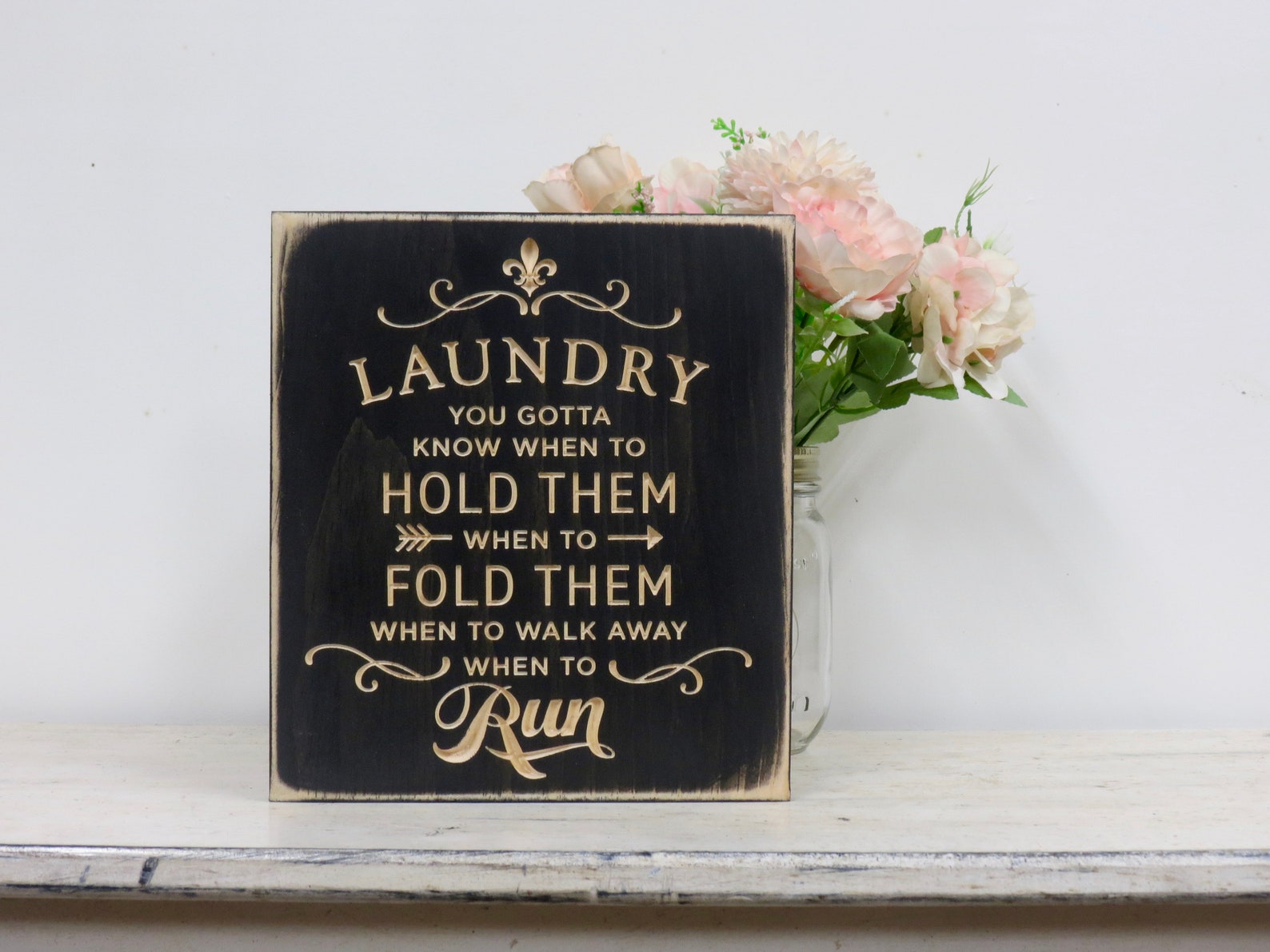 Funny Laundry Room Sign Lightly Distressed | Etsy