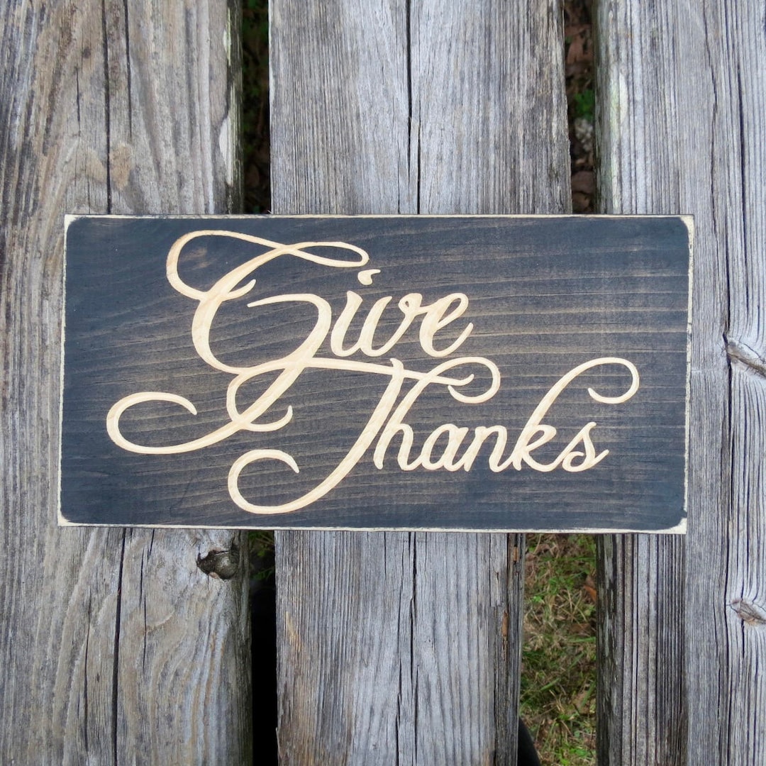 Give Thanks Sign,give Thanks,thanksgiving Decor,fall Decor,thanksgiving ...