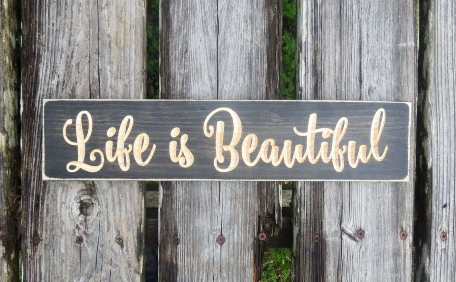 Life is Beautiful Sign, Life is Beautiful, Wood Sign, Home Decor ...