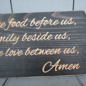 Bless the Food Sign, Bless the Food, Prayer Sign, Dining Room Sign ...