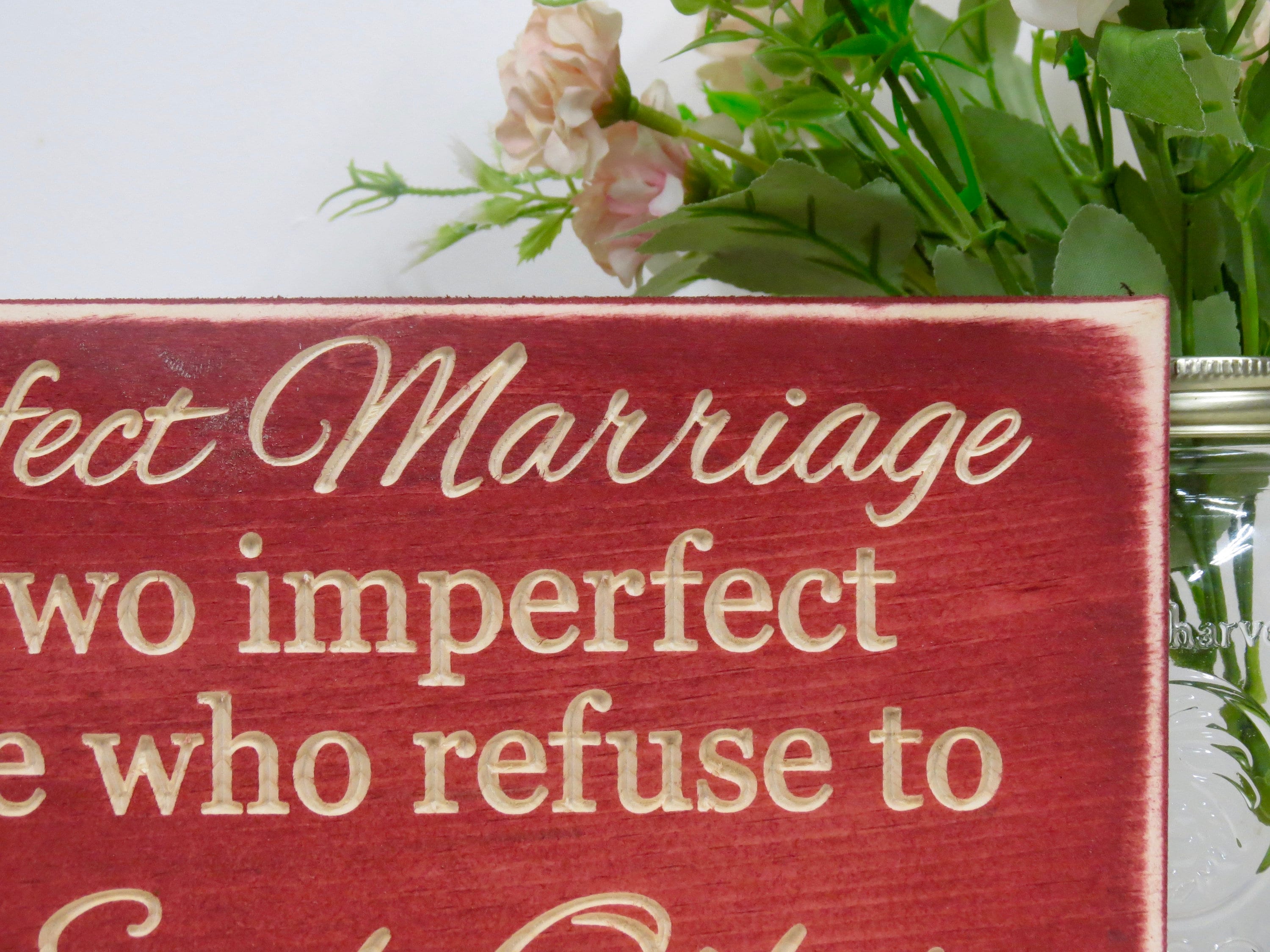 A Perfect Marriage Sign Wedding Gift Perfect Marriage - Etsy