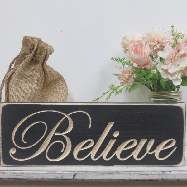 Believe Sign - Etsy