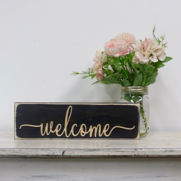 Rustic Welcome Sign - Etsy