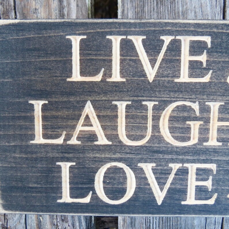 Live laugh love signlive laugh lovehome decorlove signwall | Etsy