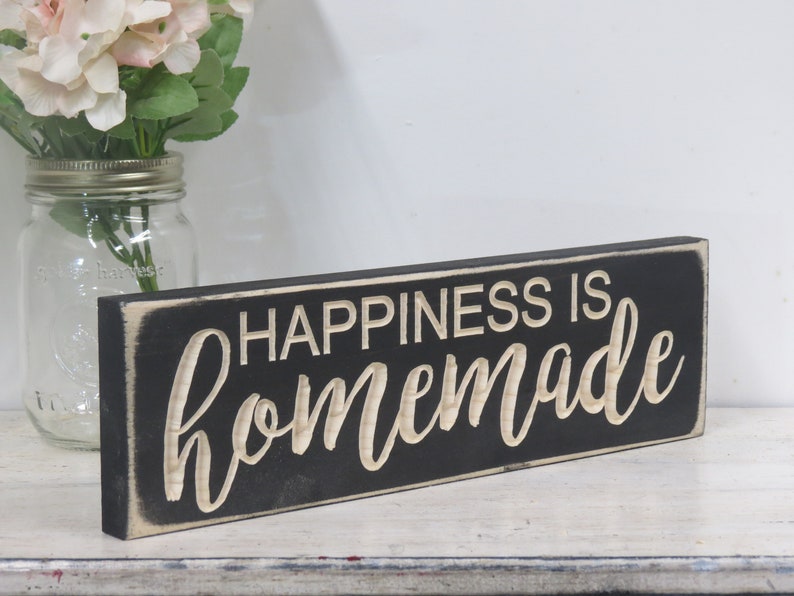 Happiness is Homemade Signhomemadehappiness Iswood - Etsy