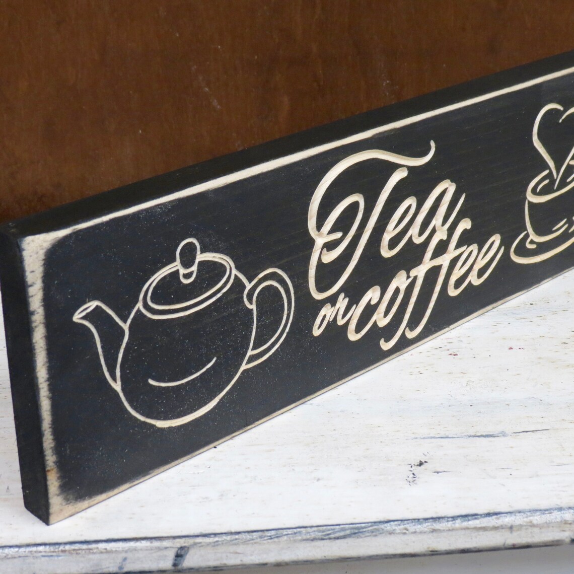 Tea or Coffee Sign Tea Sign Kitchen Wall Decor Coffee Sign. | Etsy