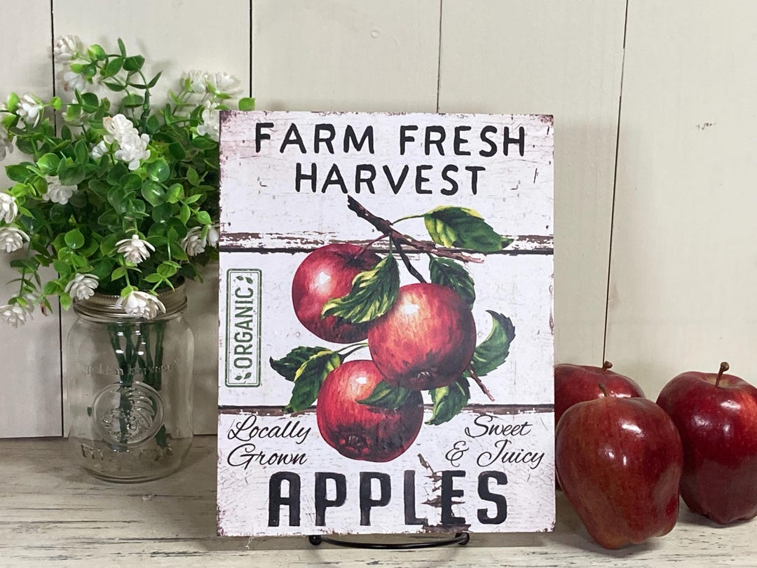 Fresh Baked Apple Pie Wood Wall Hanging Sign, Mom's Apple Pie, Farmer's ...