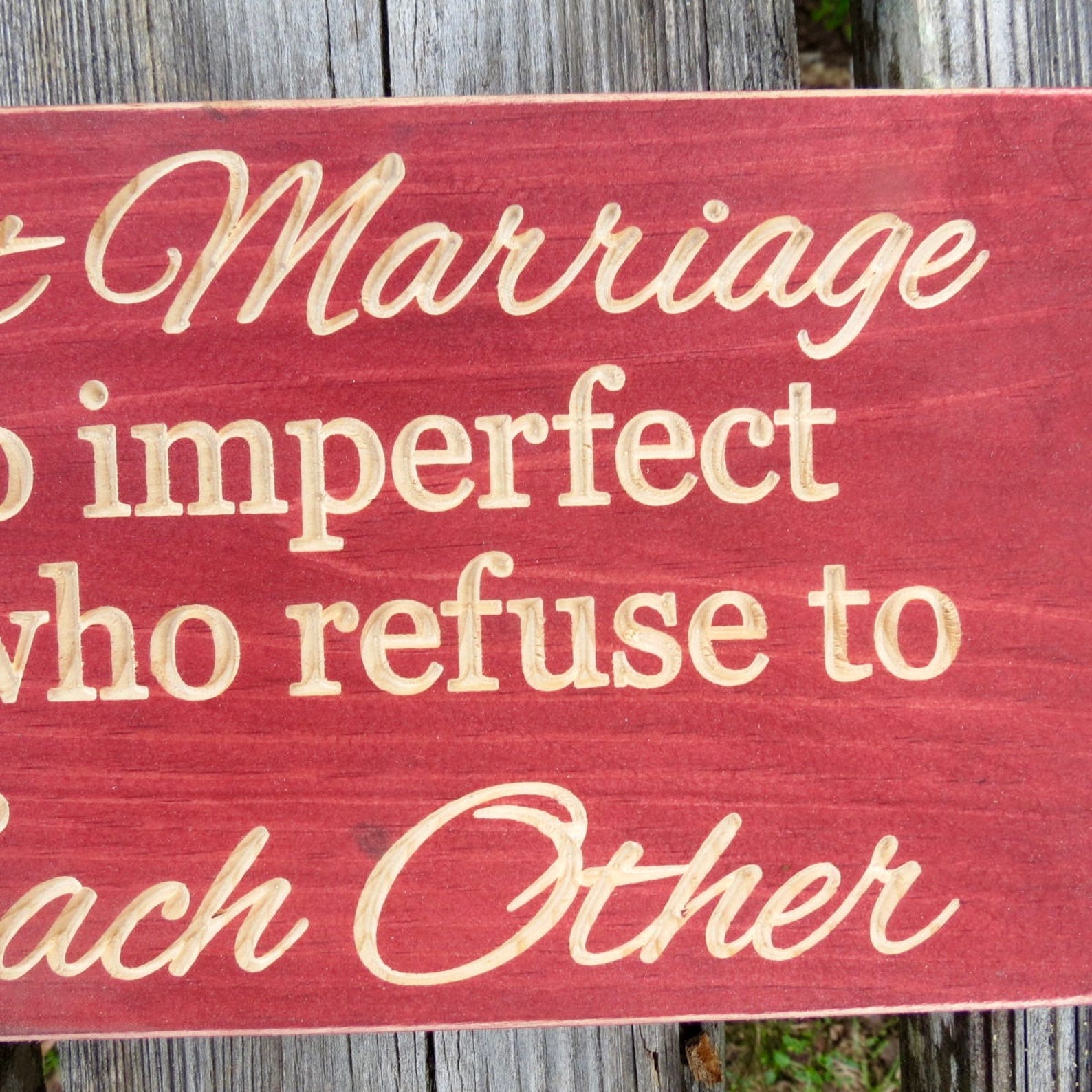 A Perfect Marriage Sign Wedding Gift Perfect Marriage | Etsy