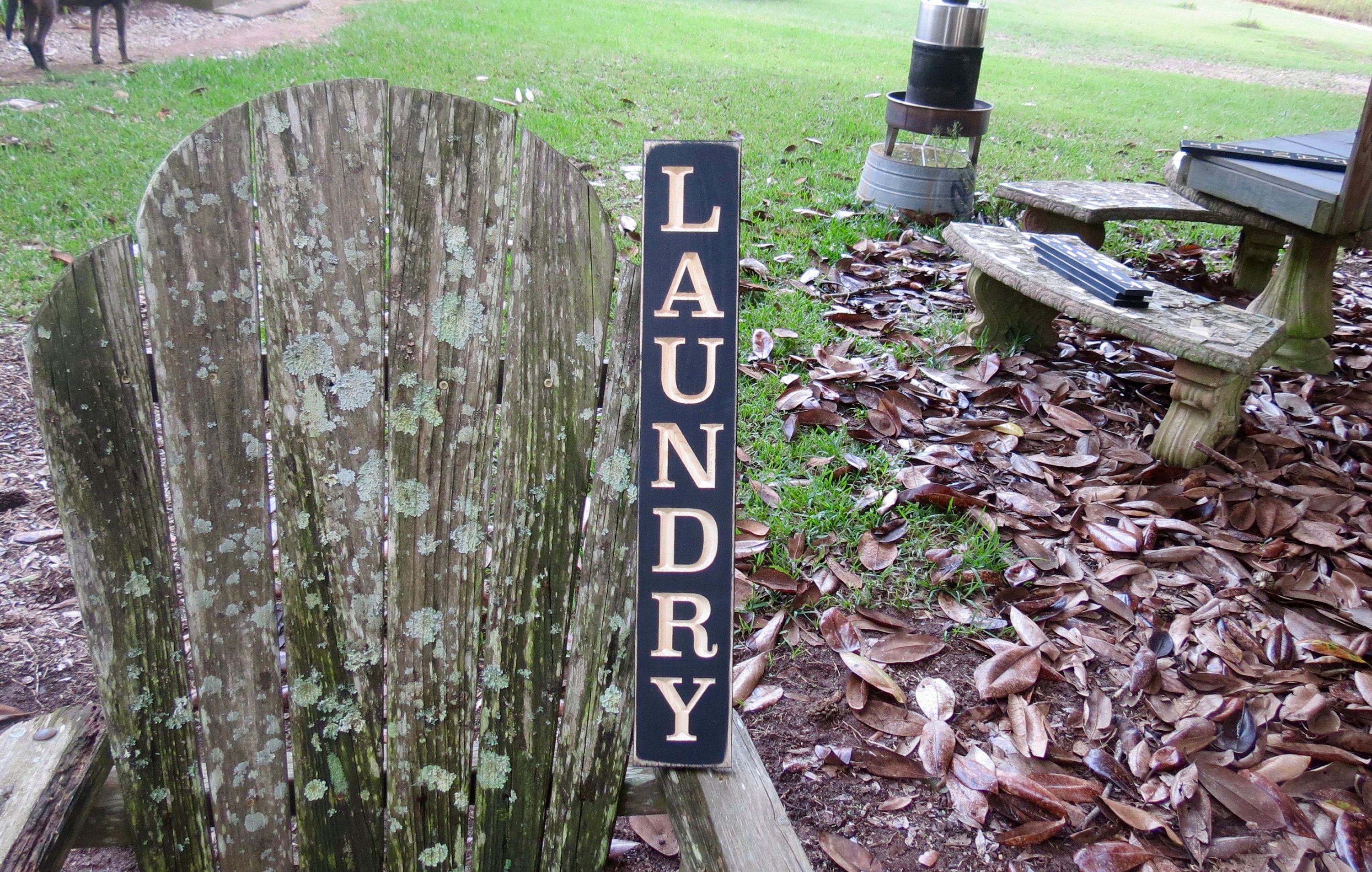 Vertical Laundry Sign Lightly Distressed - Etsy