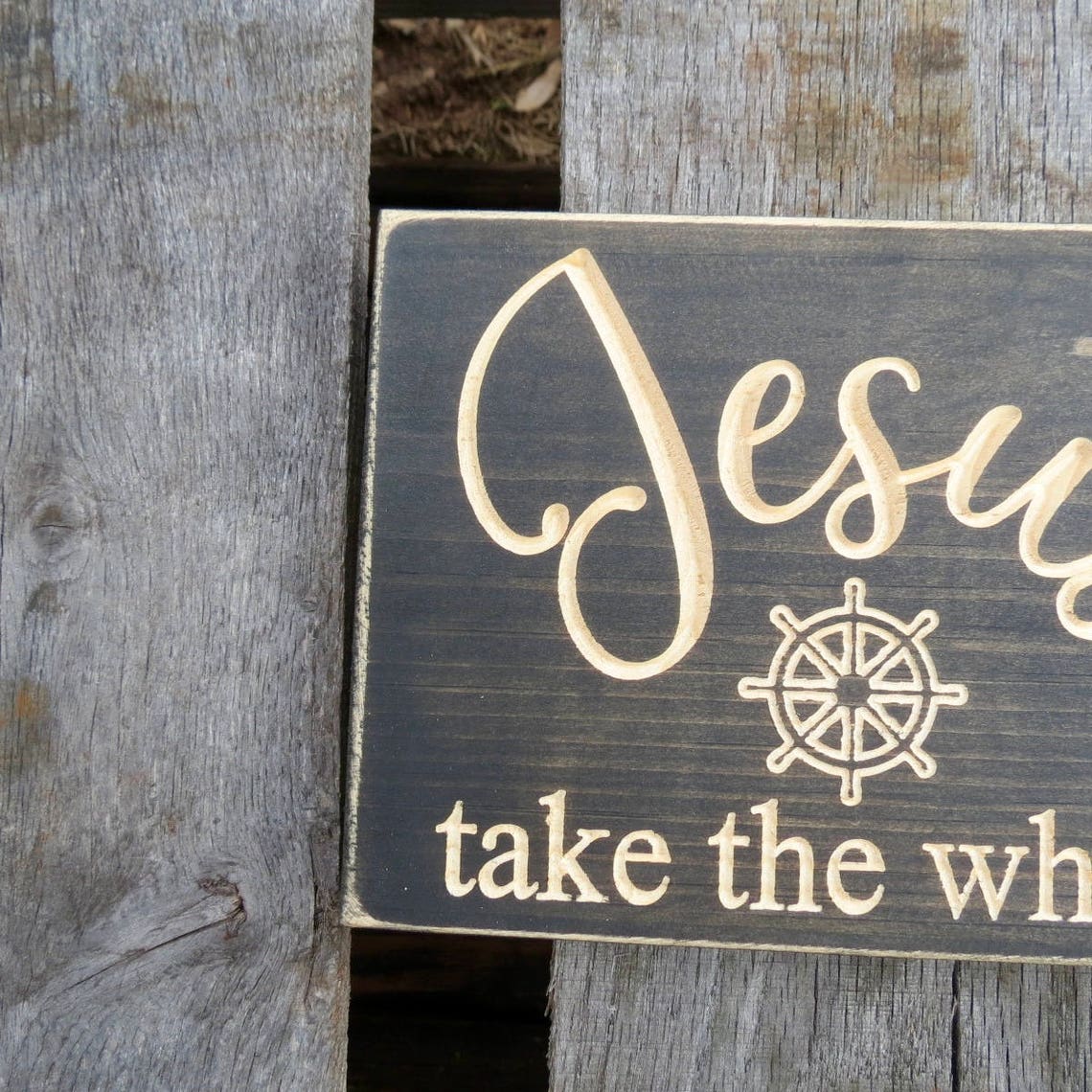 Jesus Signwood Signchristian Signhome Decorrustic | Etsy