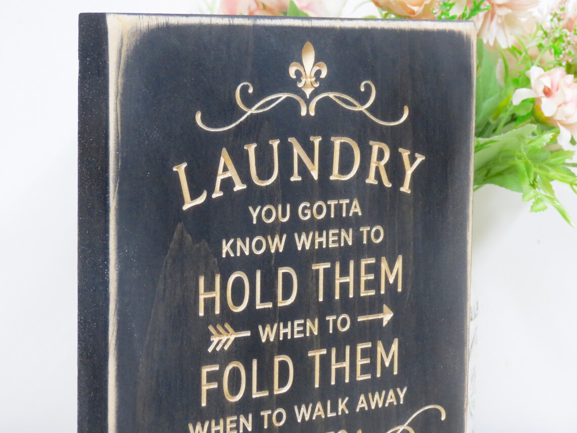 Funny Laundry Room Sign Lightly Distressed | Etsy