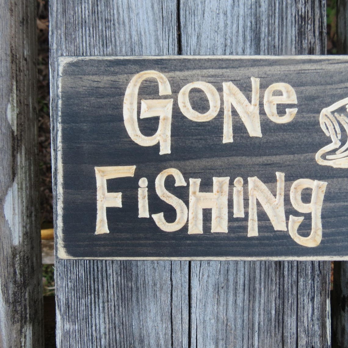 Gone Fishing Sign Gone Fishing Fishing Sign Fishing Gift | Etsy