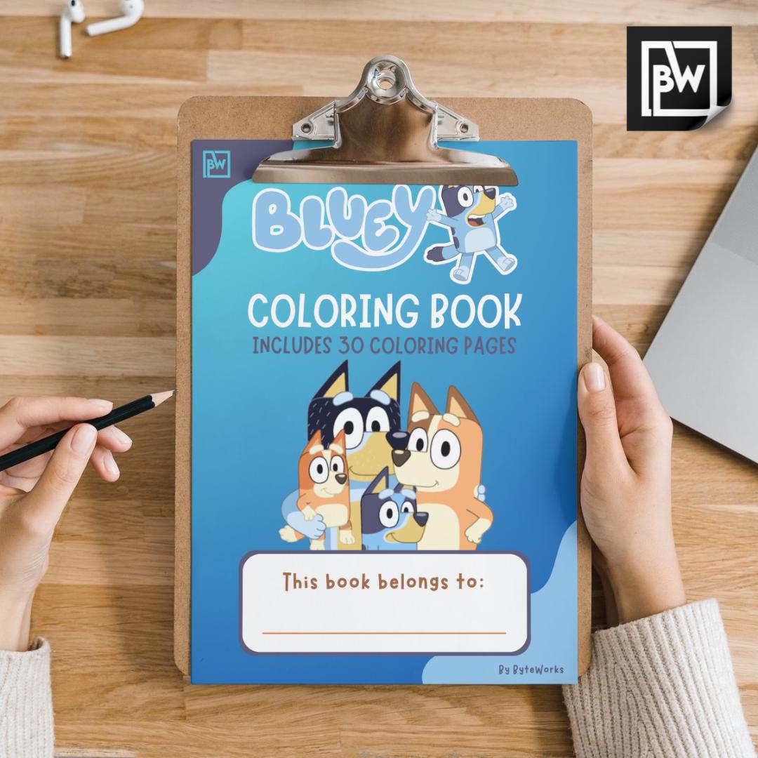 Famous Blue Dog Puppy Cartoon Coloring Book 30 Pages - Etsy