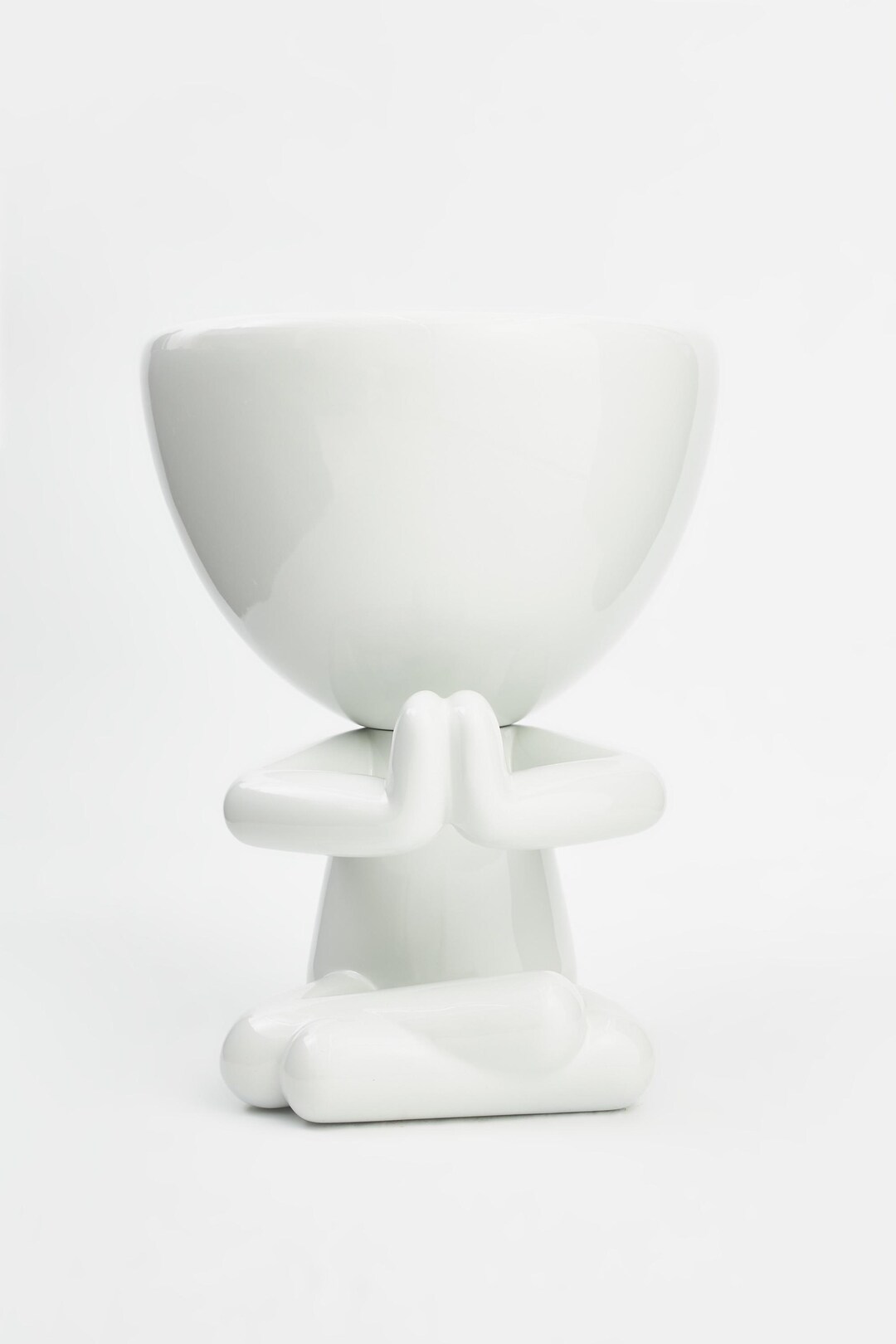 Sukha Meditating Sculptural Planter - Yoga Figure Flower Pot - Zen ...