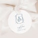 Custom Monogram Crest Gift Tags for Weddings | Printed Gift Tags ...