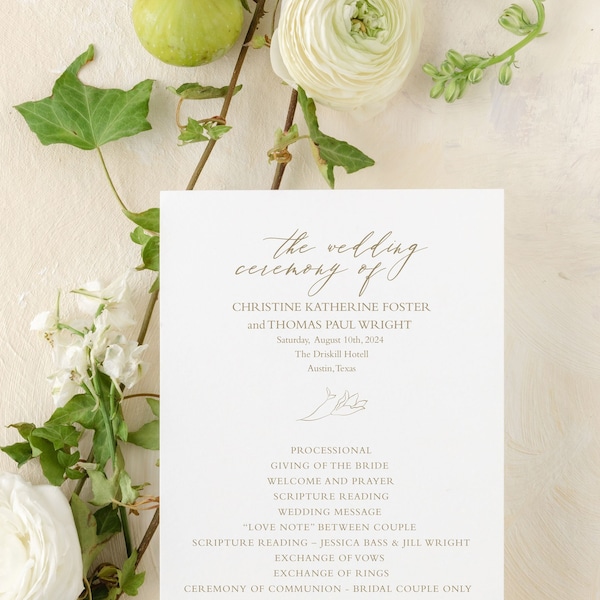 Church Order of Service - Etsy