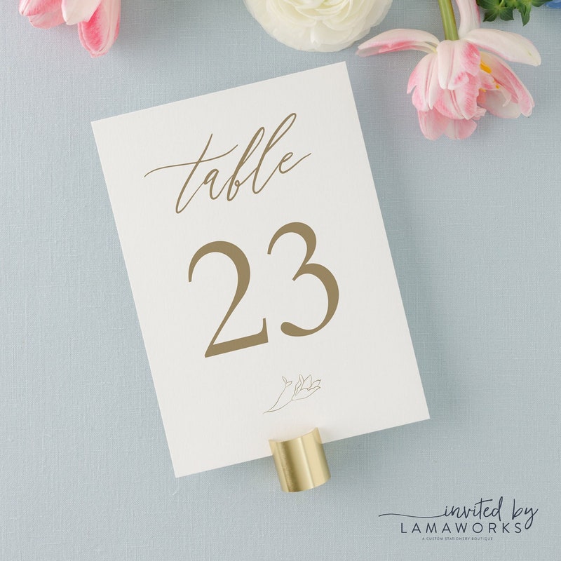 Gold Table Numbers - Etsy