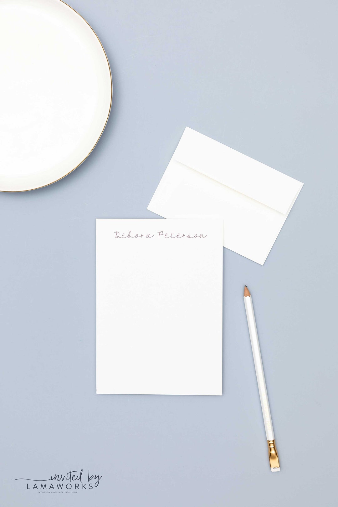 Elegant Script Custom Letter Writing Stationery Set | Simple ...