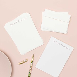 Elegant Script Custom Letter Writing Stationery Set | Simple ...