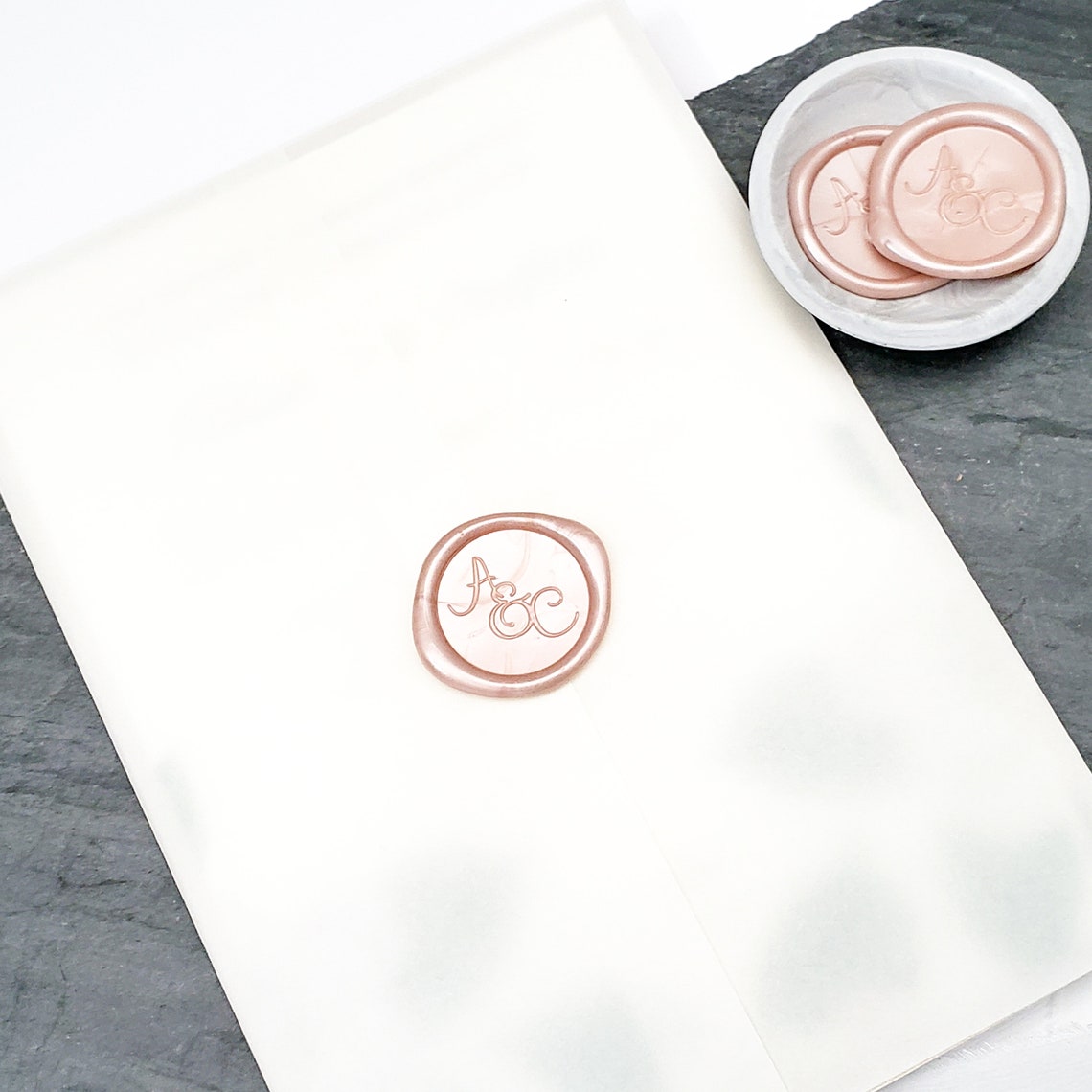 Custom Monogram Wax Stickers Self Adhesive Wax Seals | Etsy