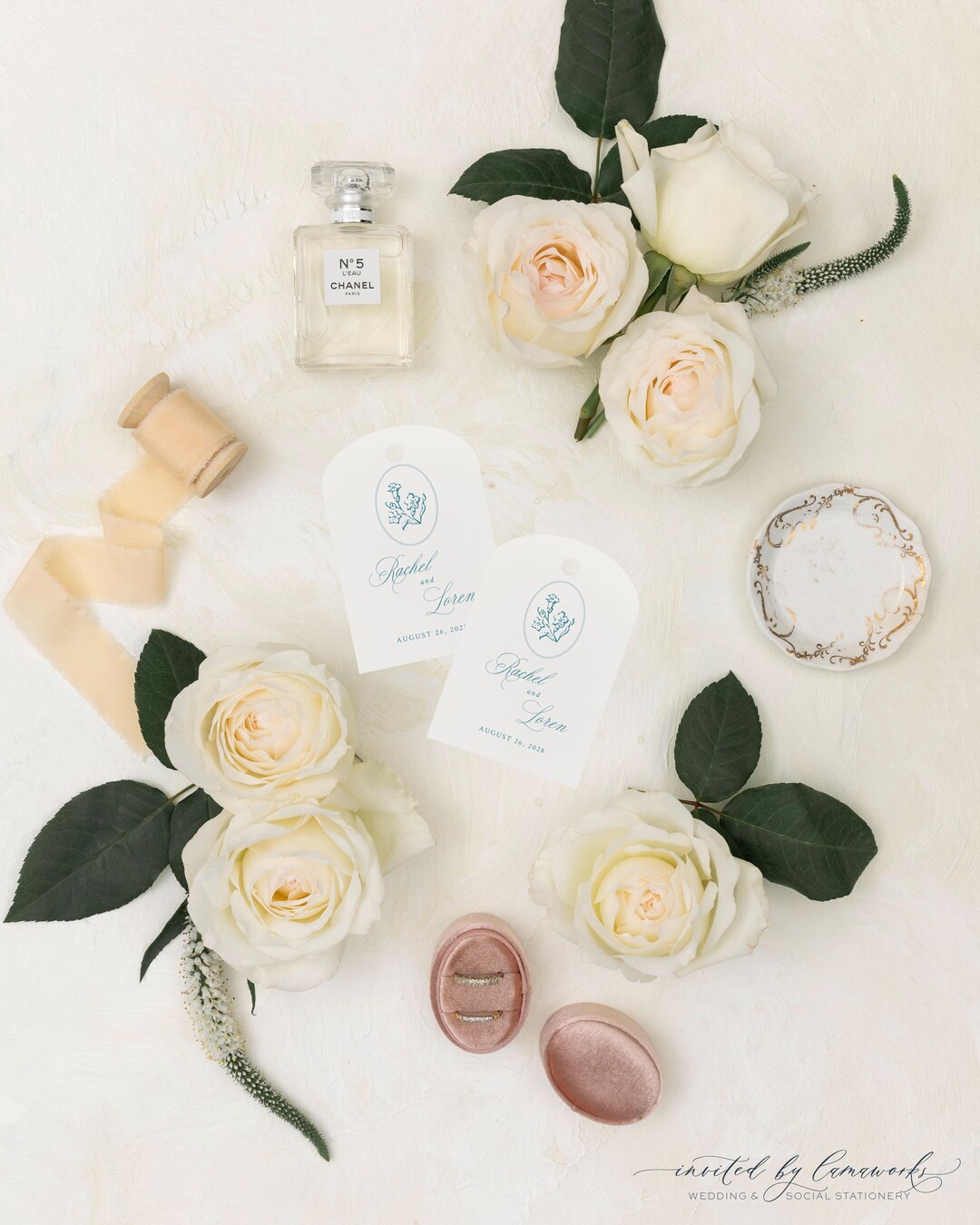 RACHEL | Simple Elegant Wedding Favor Tags | Printed Floral Gift Tags ...