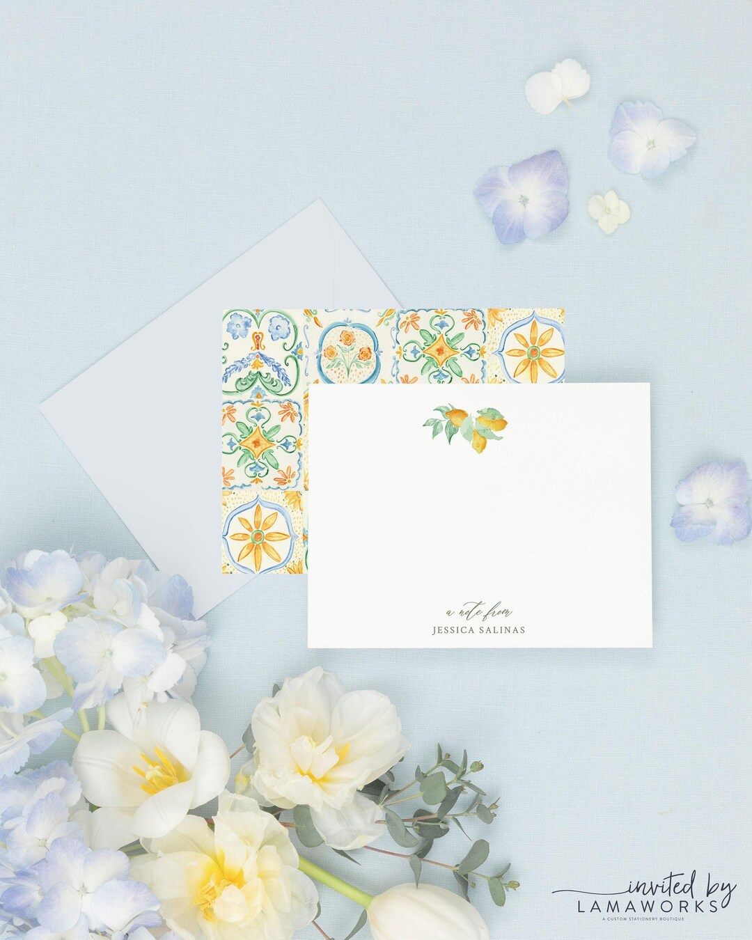 COASTAL | Lemon Personalized Stationery, Personalized Stationary ...