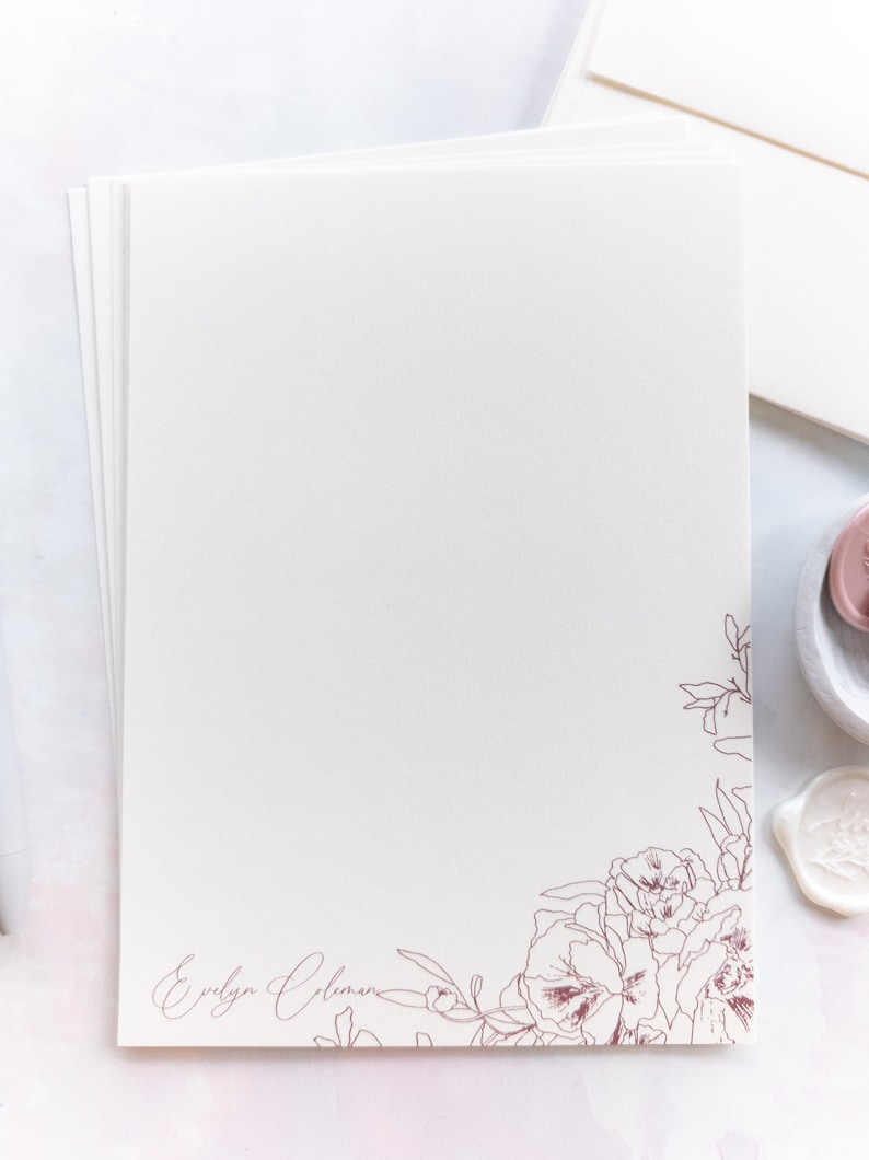 Sophisticated Letter Writing Stationery Set Personalized - Etsy UK