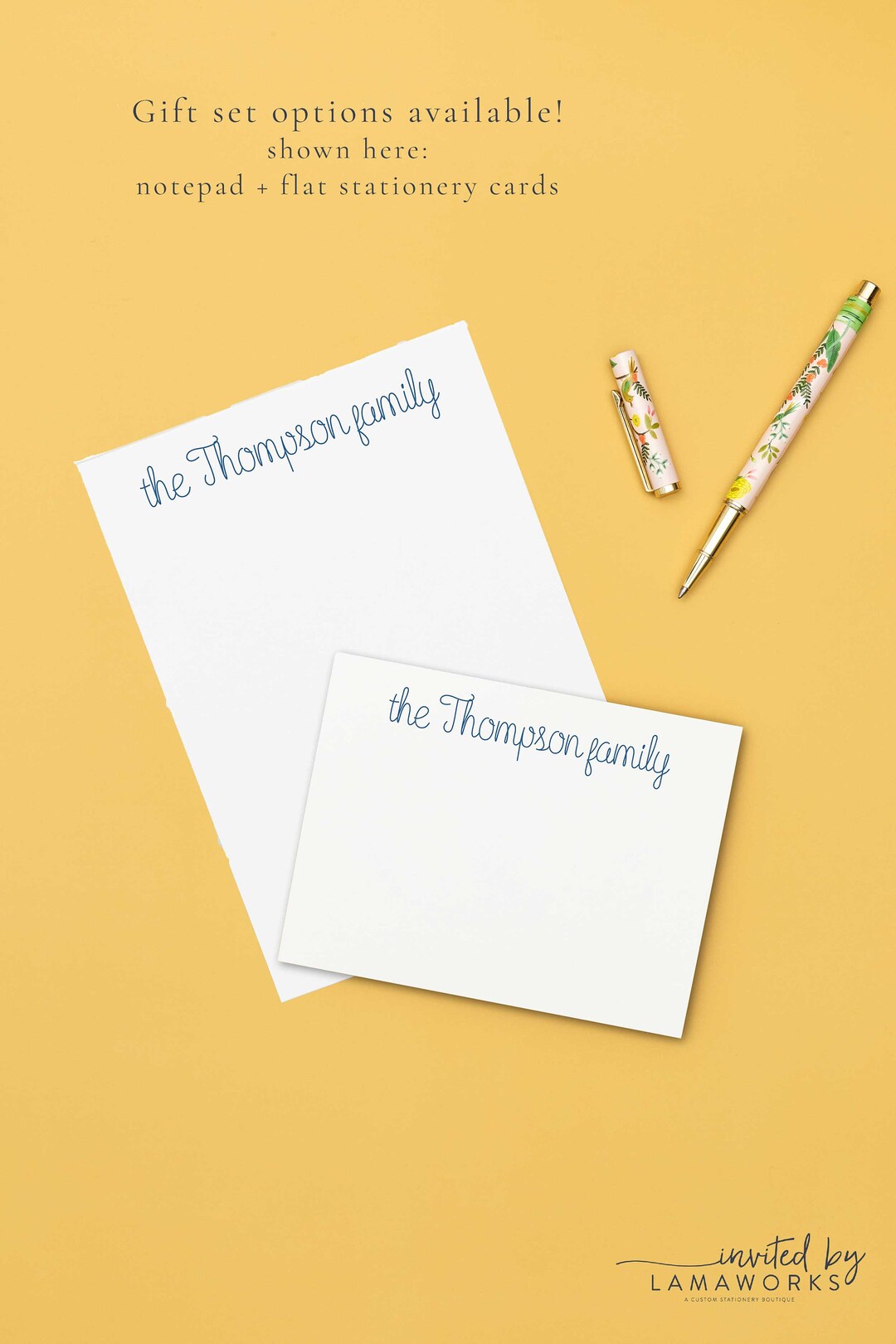 Personalized Script Notepad, Custom Family Stationery Gift ...