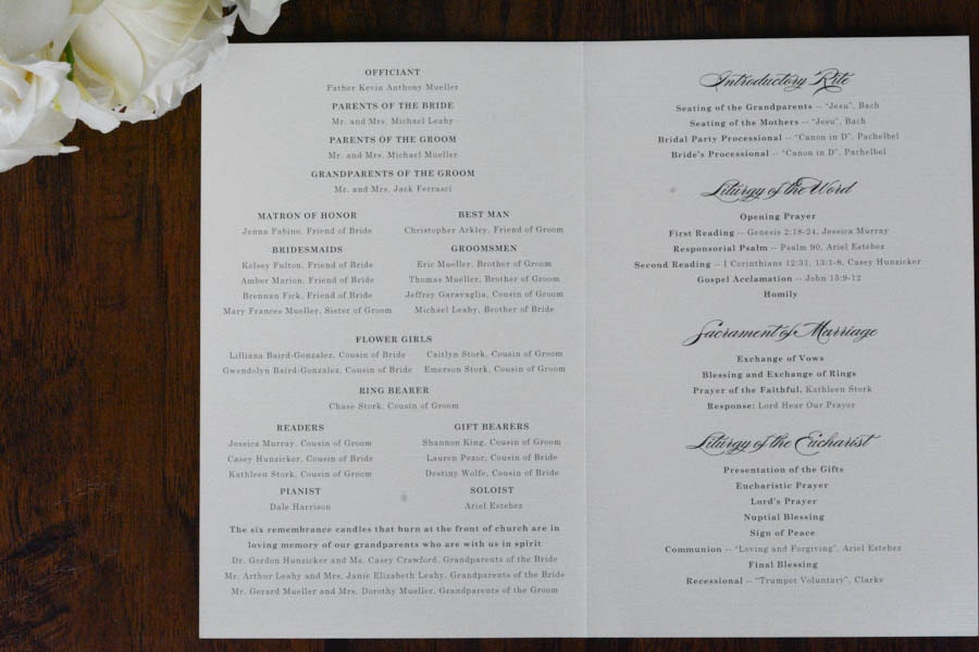 Formal Wedding Program Book Folded Program Elegant Wedding | Etsy