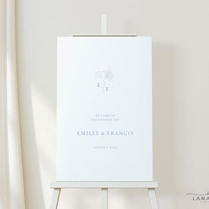 EMILEE | Simple Wedding Welcome Sign, Modern Wedding Sign Printable ...