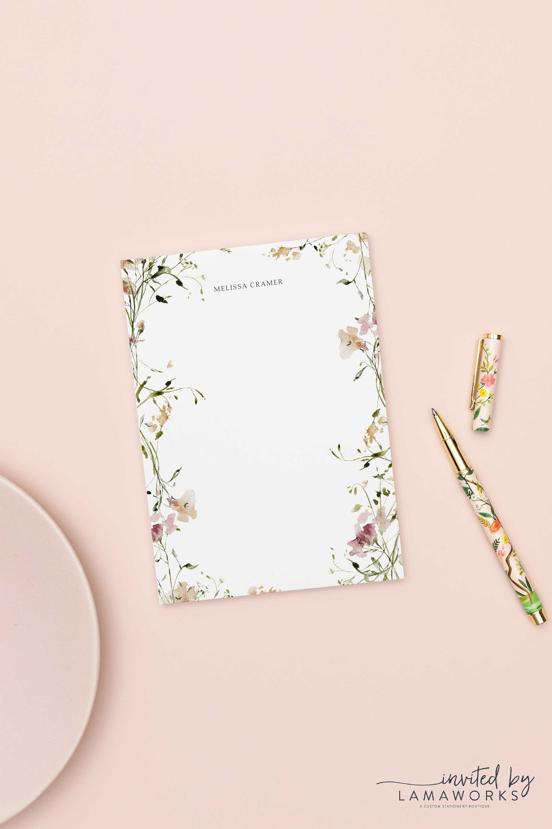 Sophisticated Notepad Writing Set, Personalized Gift, Custom Memo Pad ...