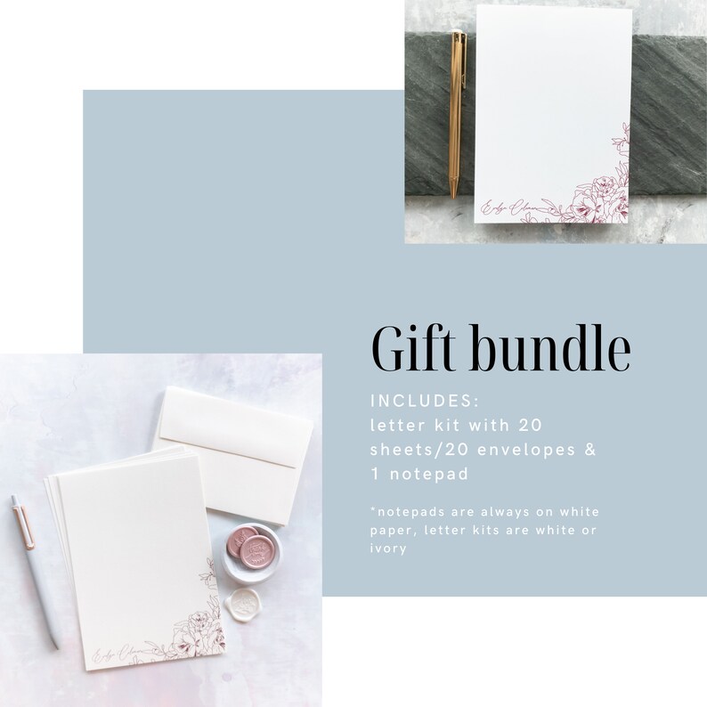Sophisticated Letter Writing Stationery Set Personalized - Etsy