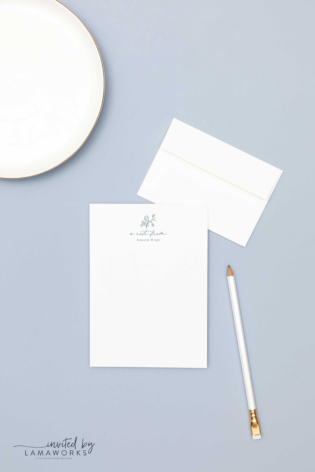 Simple Floral Letter Writing Stationery Set | Personalized Gift ...