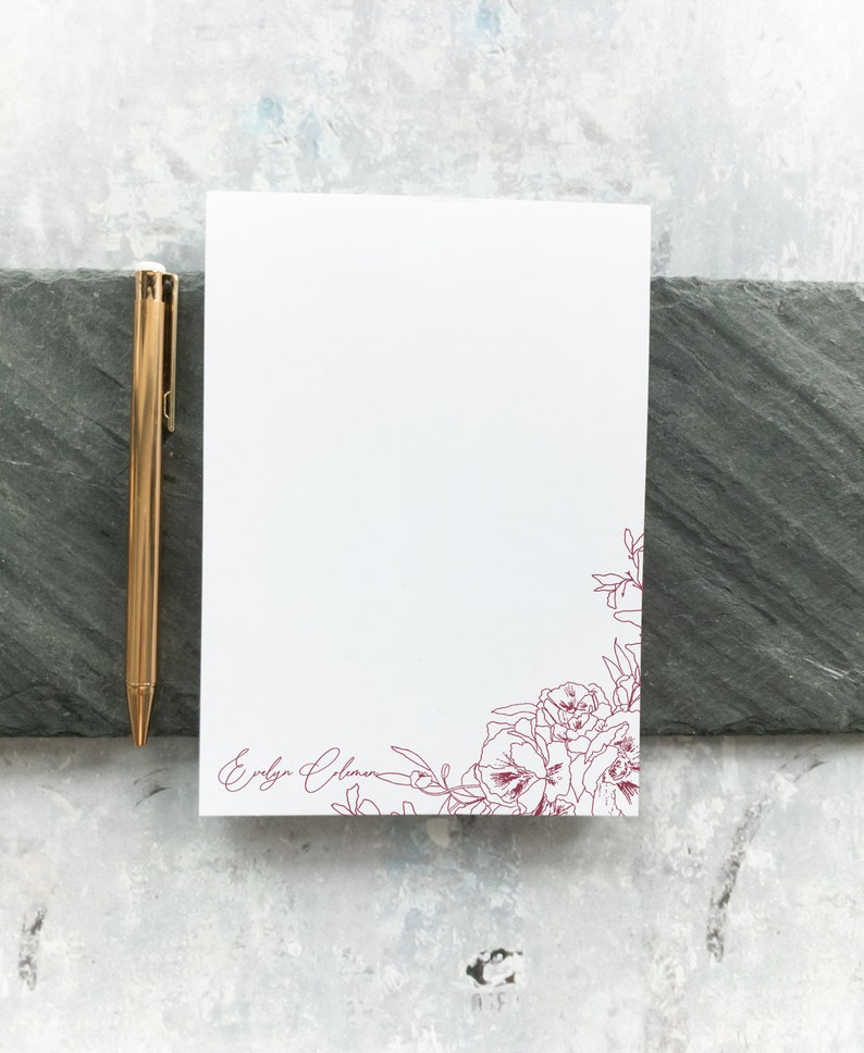 Sophisticated Notepad Writing Set Personalized Gift Custom - Etsy