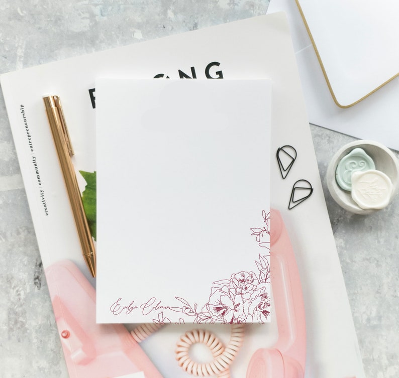 Sophisticated Notepad Writing Set Personalized Gift Custom - Etsy