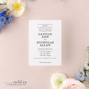 CAITLIN Modern Classic Wedding Invitation Suite, Traditional Wedding ...