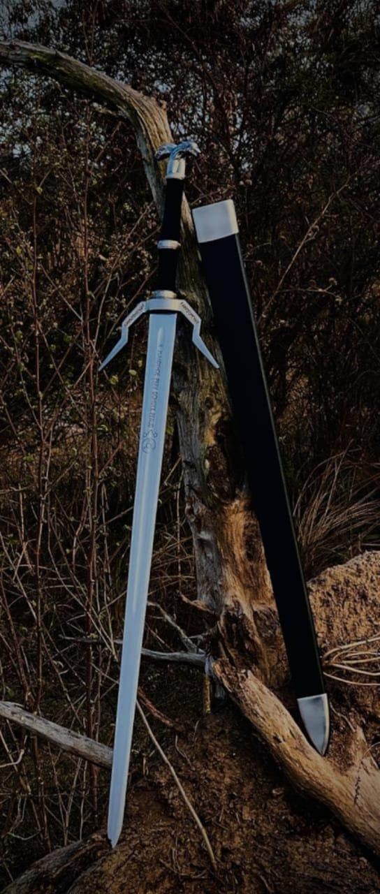 Custom Handmade Fantasy Sword, Inspired by Witcher Legends, High ...