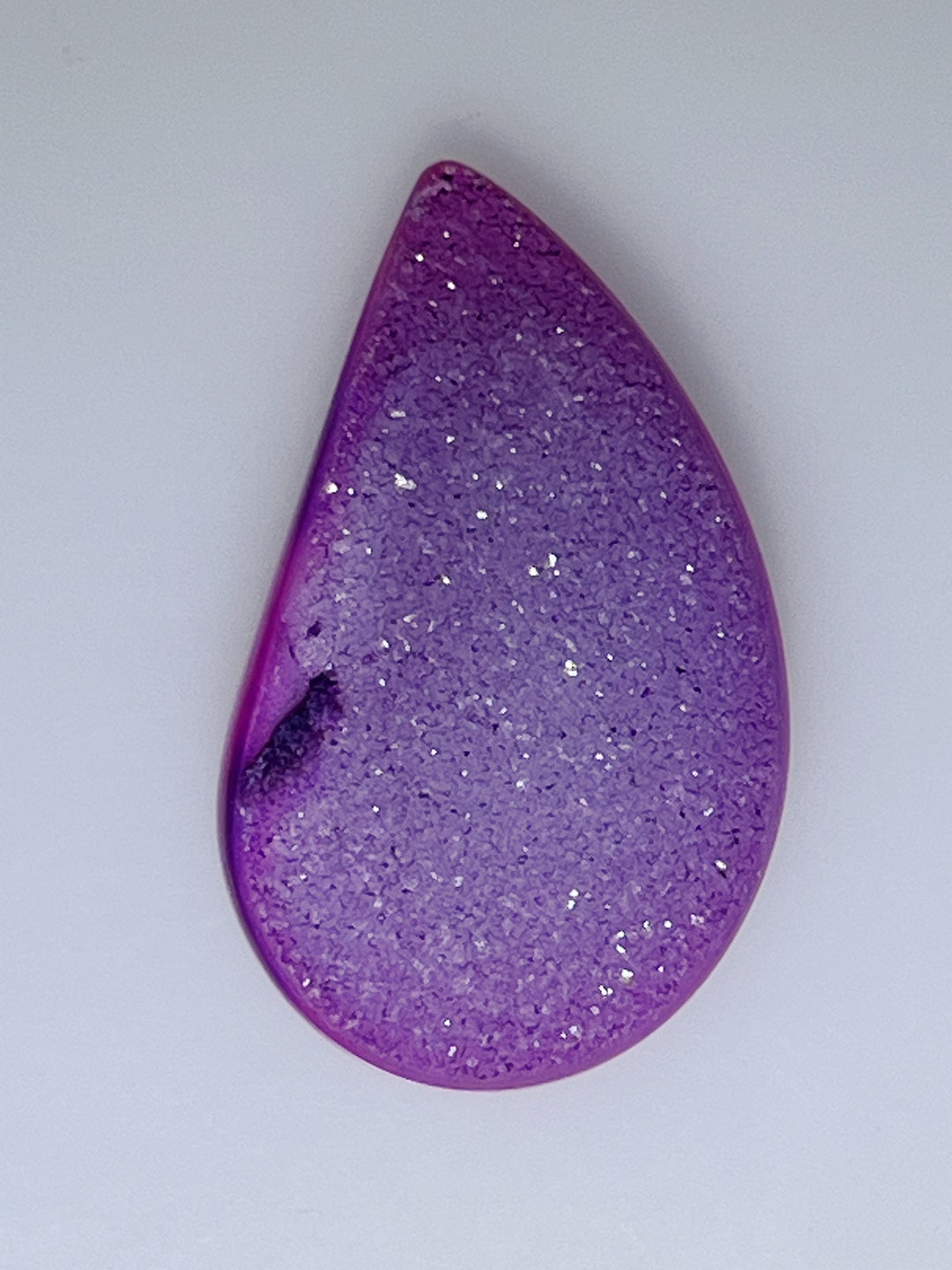 Large Fuchsia Drusy Quartz Agate Gemstone, Lots of Sparkling Crystals ...