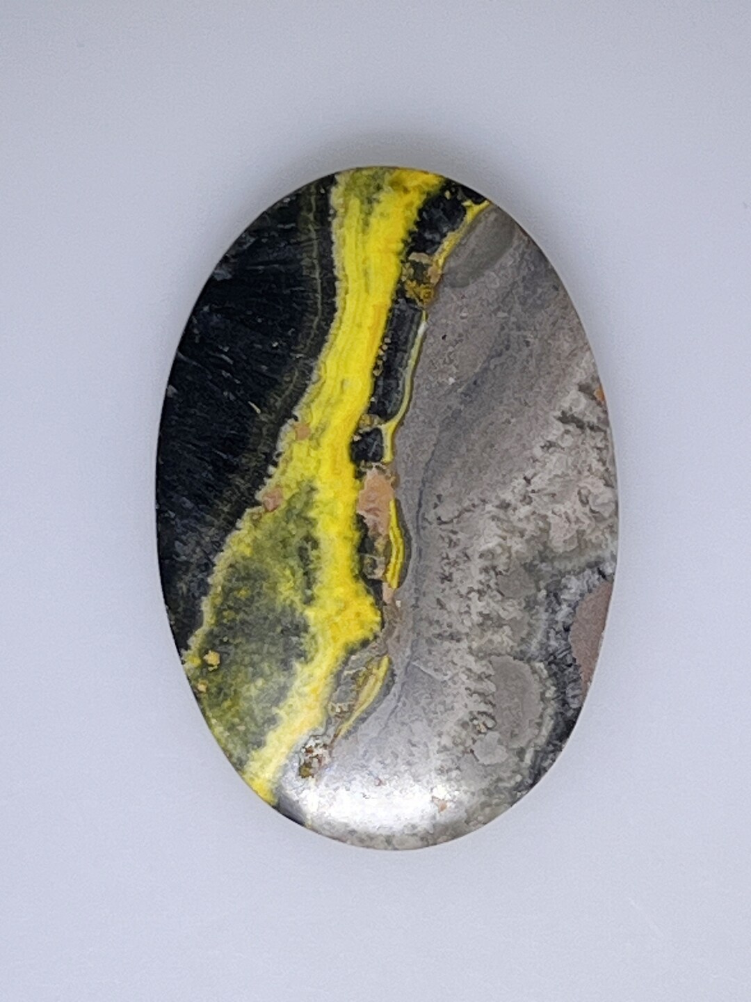 Oval Bumblebee Jasper Cabochon Bright Yellow Strip Great - Etsy