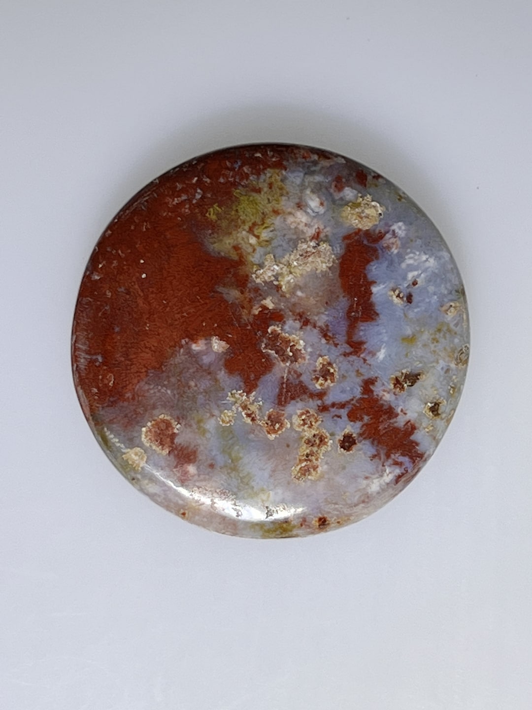 Larger Red Multi Color Jasper Round Cabochon, Great Patterns, 117.44 ...