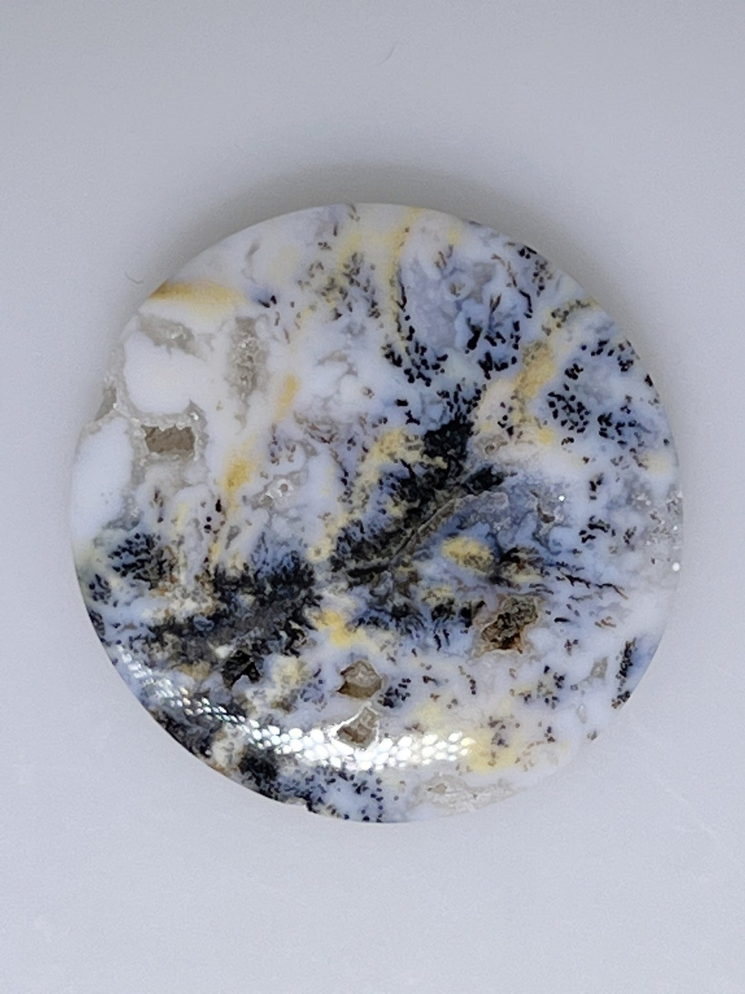 Round Dendrite Agate, Lots of Patterns, Colors, Drusy Crystals, 53.95 ...