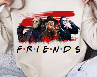 Friends Forever Horror Characters Png, Happy Halloween Gift Png, Movie ...