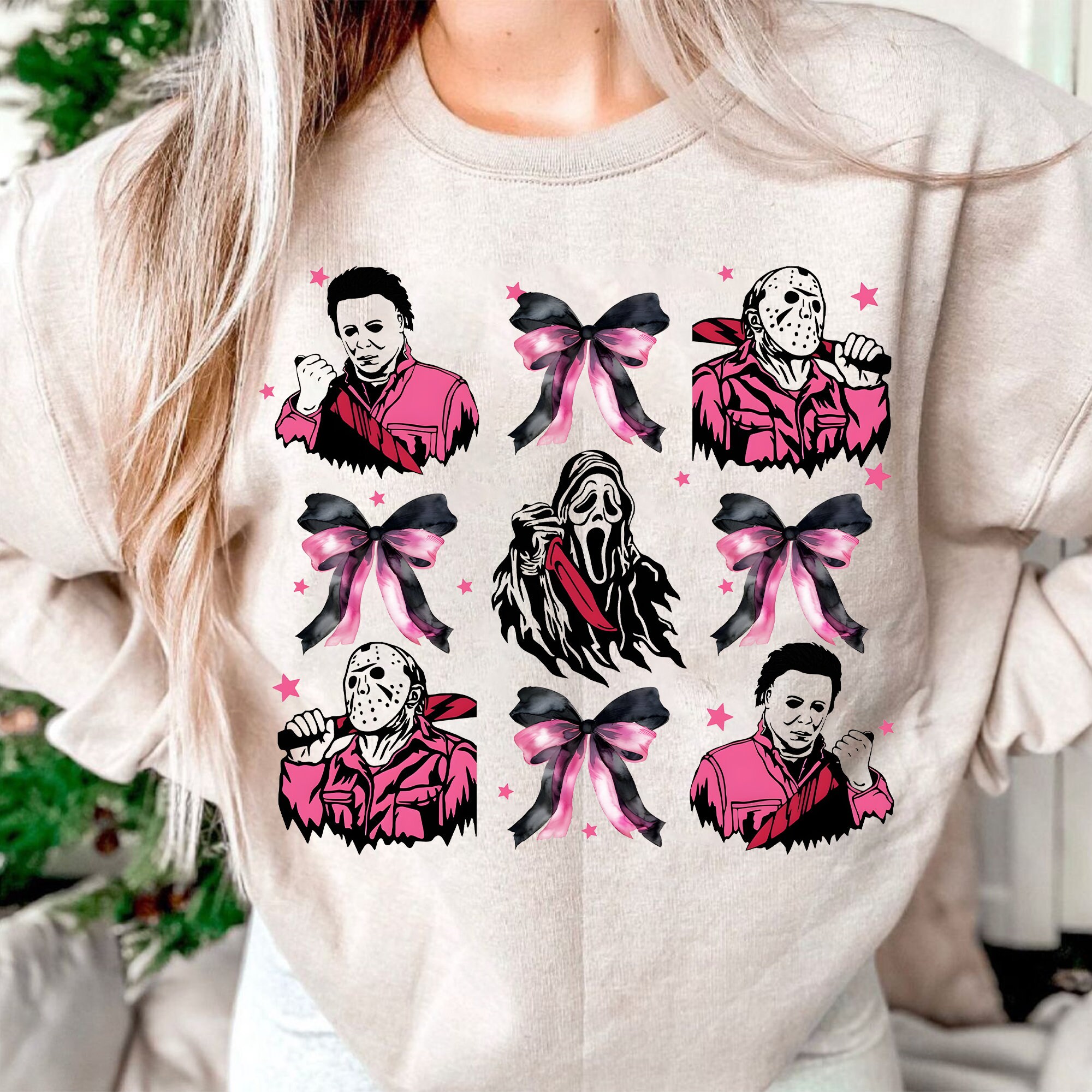 Horror Coquette Pink PNG, Halloween Floral Png, Halloween Png, Retro ...