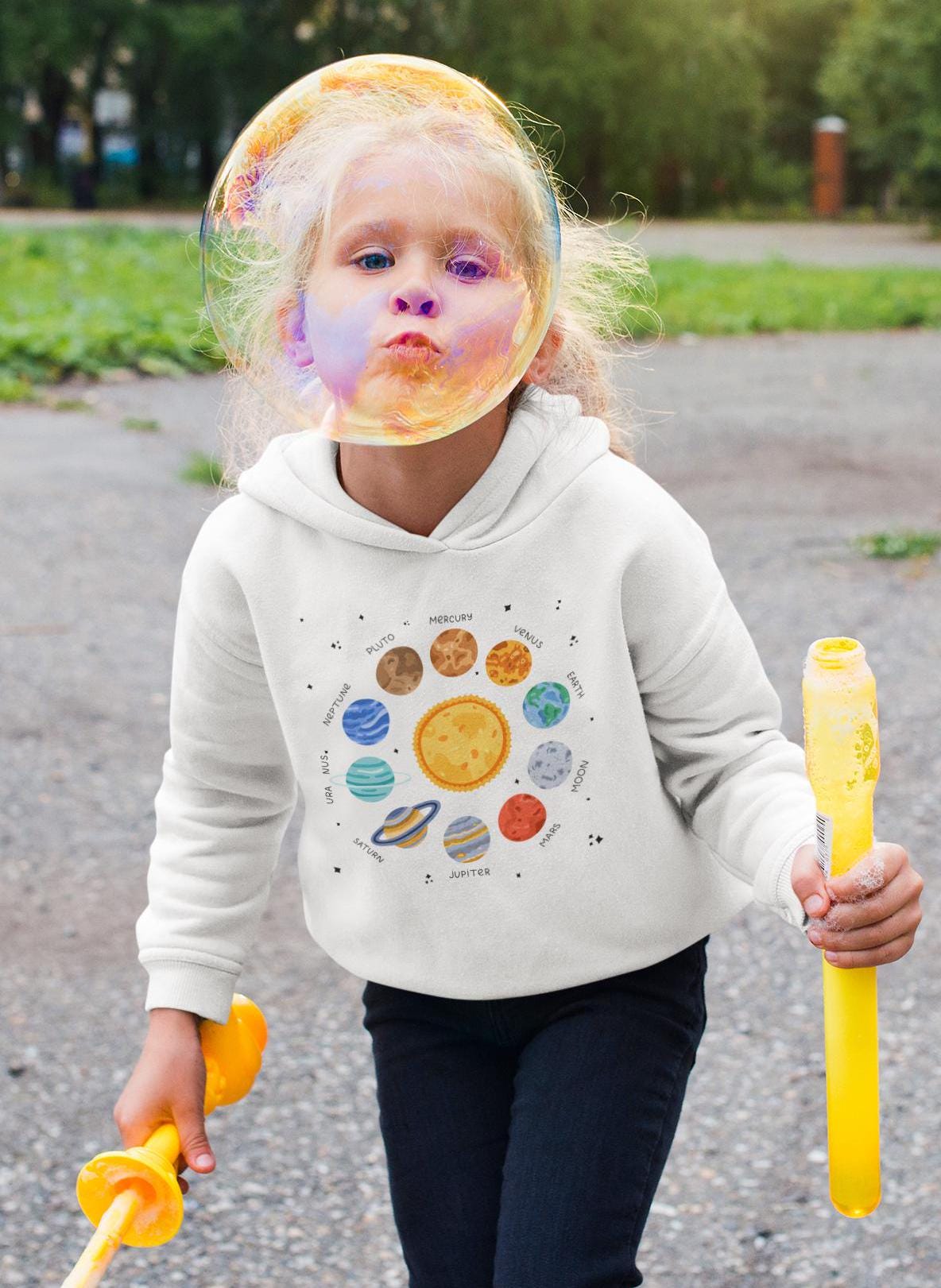 Kids Solar System Hoodie: Planet Print Space Sweatshirt - Etsy
