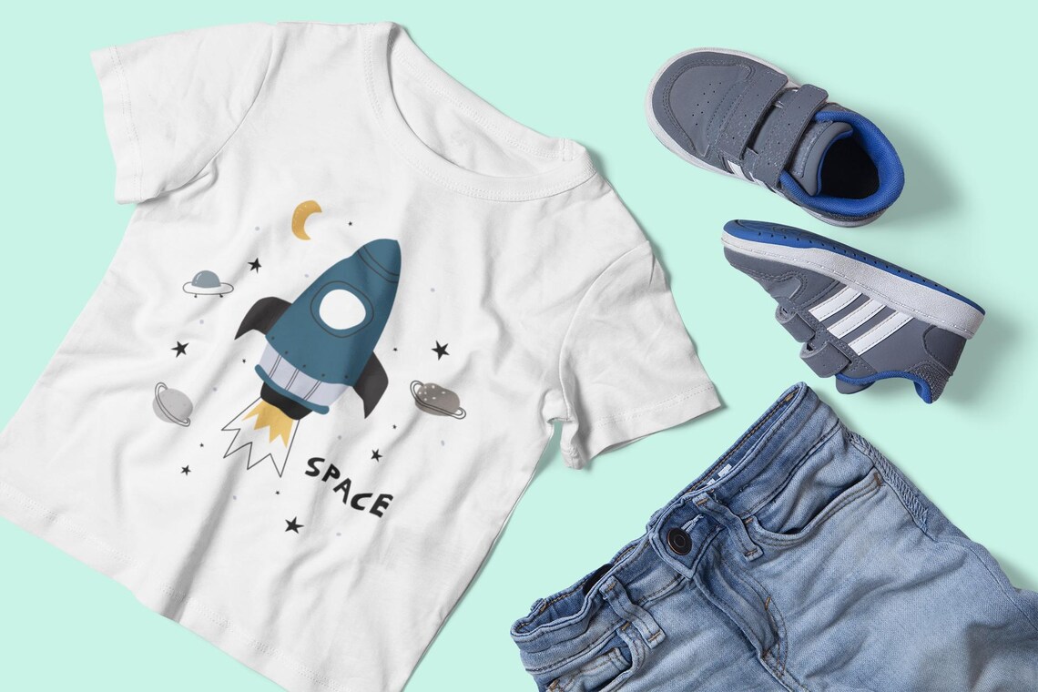 Rocket Ship Baby Outfit: Space Toddler Shirt, Matching Sibling Set - Etsy