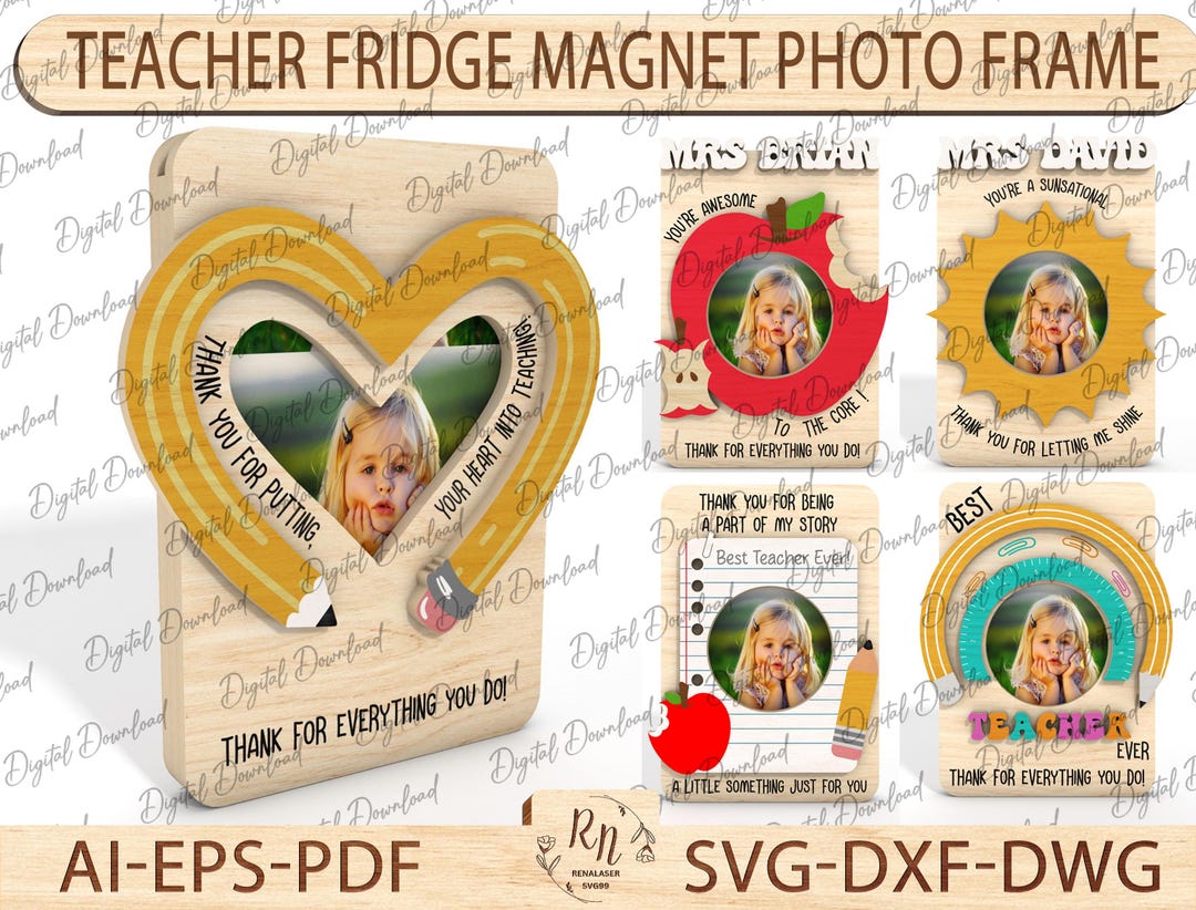 Custom Fridge Photo Magnet, Teachers Day Gift, Wallet Size Photo Frame ...