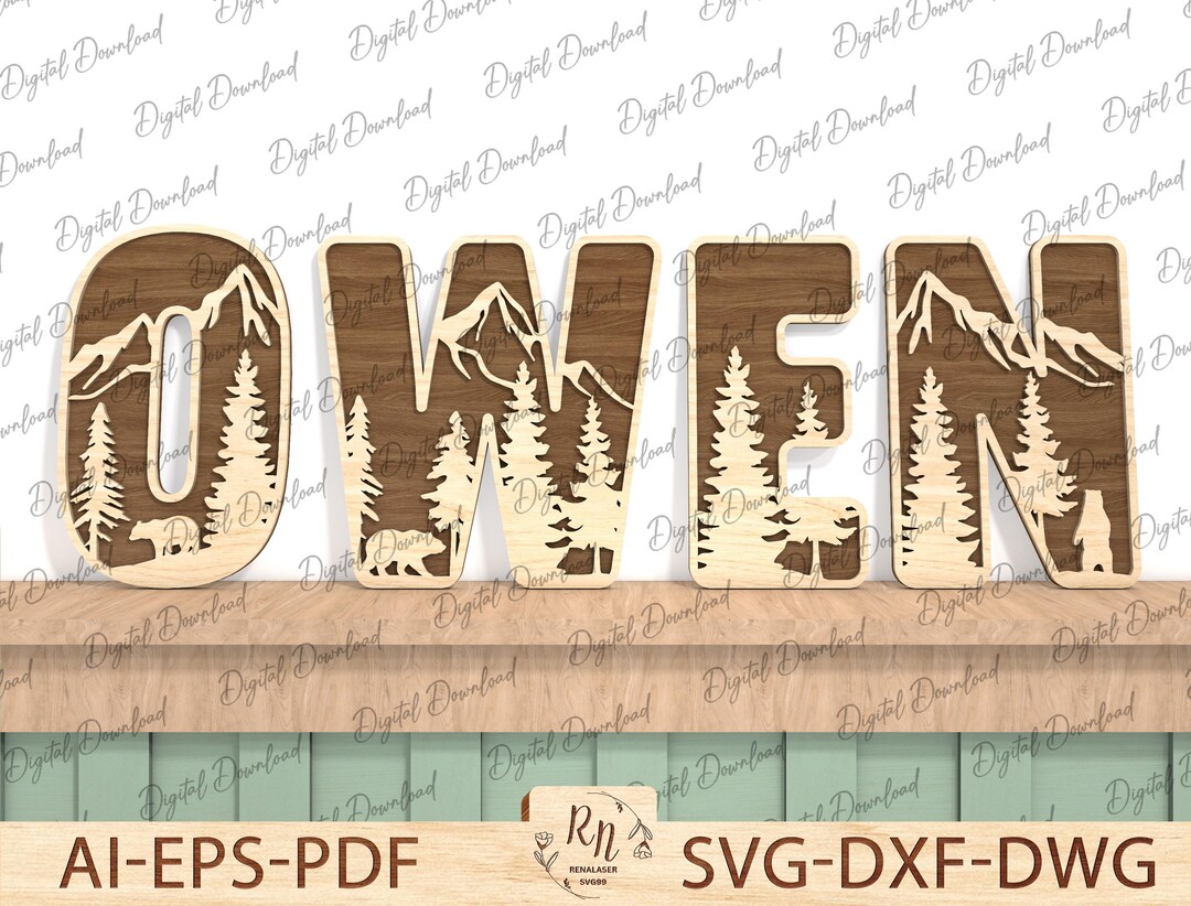 Personalized Woodland Name Sign, Custom Nursery Wall Decor, Forest ...