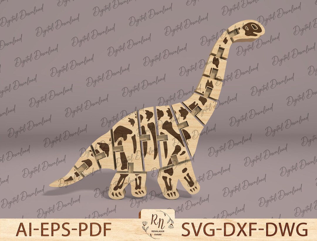 Flexible Articulated Laser Cut Toy, Movable Wooden Figure Cut File, Toy ...